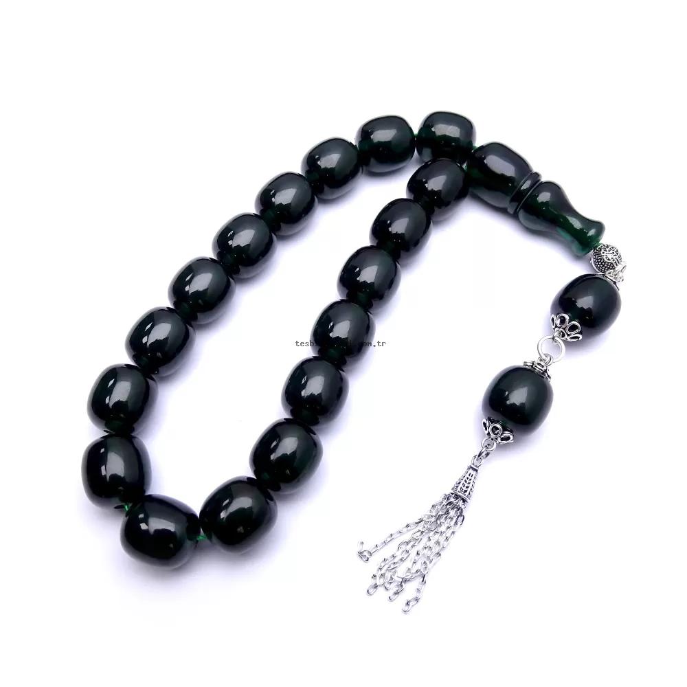 Koyu Yeşil Renk Kehribar Tesbih Efe Maskot Model - 1,948.74 TL + KDV