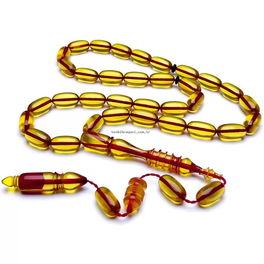 Uzun Kapsül Kehribar Tesbih